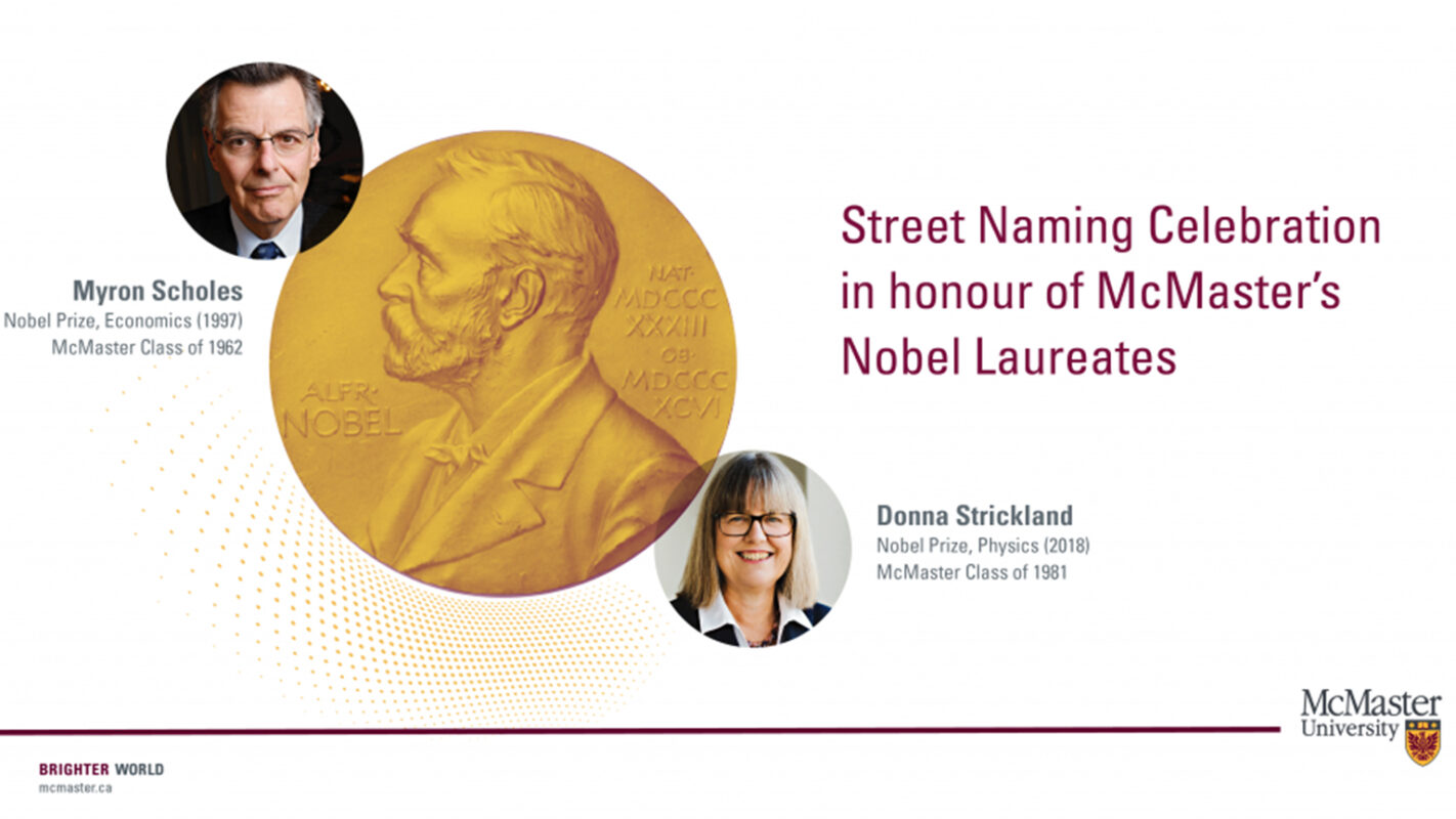 McMaster to honour Nobel laureates at special street naming ceremony ...